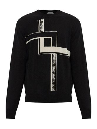 Versace Rundhalspullover - Schwarz