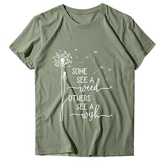 Generic T-shirt d&eacute;t&eacute; &agrave; manches courtes d&eacute;contract&eacute; pour femme - Hauts d&eacute;t&eacute; - Hauts de baseball - T-shirt d&eacute;contract&eacute; - V&ecirc;tements pour adolescentes et filles, 