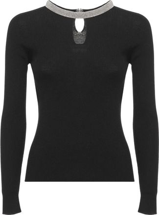 D.exterior Rundhals-Strickware - - Knitwear - Damen - Schwarzk - XS