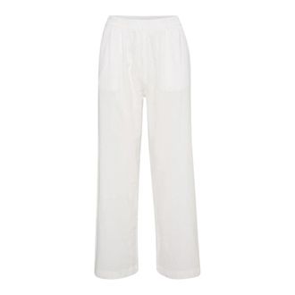 Kaffe Weite Hose mit Elastischem Bund Kreide - - Trousers - Damen - Wei&szlig; - XL