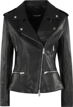 Dondup Femme, Vestes, Noir, Taille: 38 FR Slim Biker Jacket