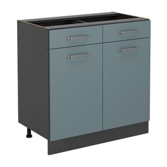 Vicco Meuble cuisine R-Line, Bleu-gris, 80 cm sans plan de travail