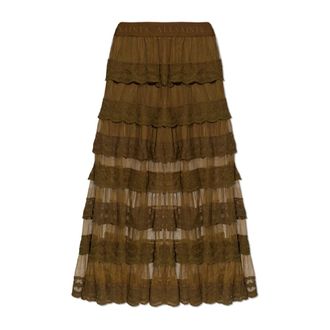 AllSaints Femme, Jupes, Vert, Taille: 34 FR Maggie Skirt