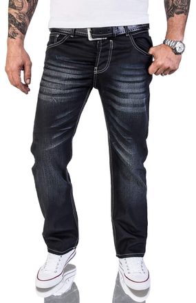 Rock Creek Herren Designer Jeans Wachsbeschichtung Coated Stonewash RC-2064 W44 L38