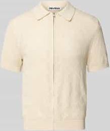 Review Regular Fit Strickhemd mit durchgehendem Rei&szlig;verschluss