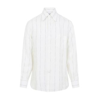 Brunello Cucinelli Homme, Chemises, Beige, Taille: XL Panama Shirt