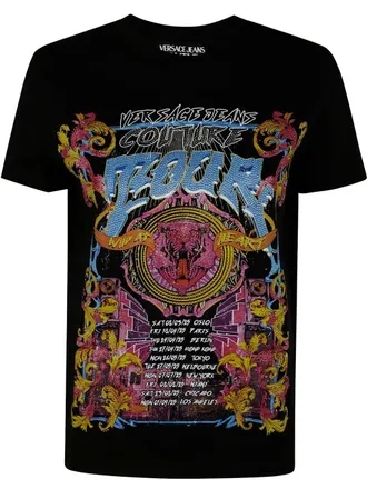 Versace Jeans Couture t-shirt à imprimé graphique - Noir