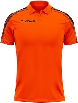 Givova Polo Club, Orange Fluo/Noir, XS
