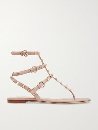 Valentino Garavani Sandales En Cuir Rockstud Valentino Garavani - Rose