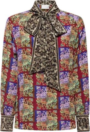 Pierre-Louis Mascia Femme, Blouses et Chemises, Multicolore, Taille: 38 FR Trapezio Longsleeve Shirt