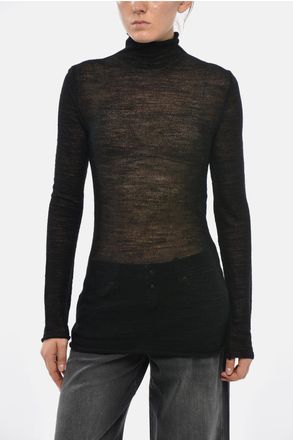 Dior Transparenter Pullover aus reiner Schurwolle mit Stehkragen Dior