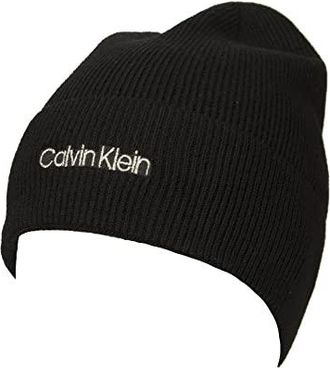 Calvin Klein Femme Bonnet Essential Knit Hiver, Noir (Ck Black), Taille Unique