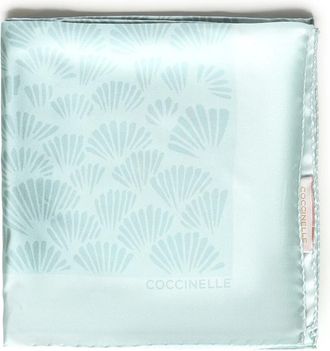 Coccinelle Femme, Accessoires, Bleu, Taille: ONE Size Foulard en soie