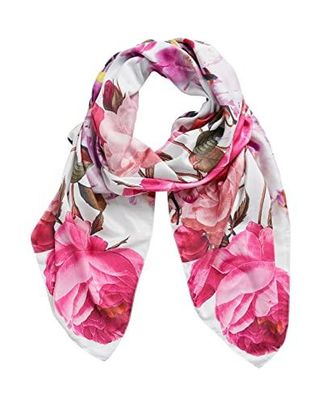 Desigual Femme Fou_flores Lacroix Maxi Ca charpe de mode, Rouge, Taille unique EU