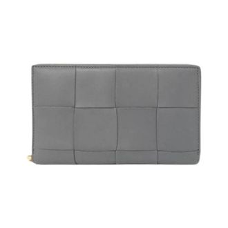 Bottega Veneta Pre-owned Leder Langb&ouml;rse - - Pre-owned - Damen - Grau - ONE SIZE
