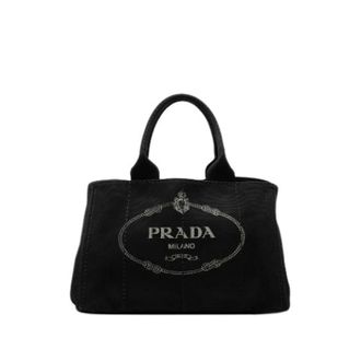 Prada Pre-owned Canvas Satchel - Femme - Pre-owned - Noir - Taille: ONE Size