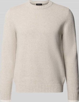 Maerz Strickpullover aus Schurwolle mit Rundhalsausschnitt