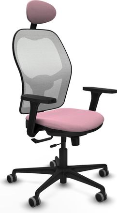 Piqueras y Crespo Ergonomischer Stuhl Rosa Jorquera mit 3D-Armlehnen, h&ouml;henverstellbarer Lendenwirbelst&uuml;tze und festem Kopfteil, ausgestattet mit Syncro/Traslack und in