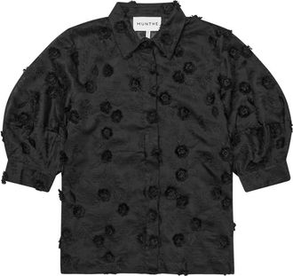 Munthe Femme, Blouses et Chemises, Noir, Taille: 46 FR Pust Blouse