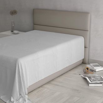 Italian Bed Linen Max Color Bettlaken, 100% Baumwolle, einfarbig, Hellgrau, französisches Bett 180 x 300 cm