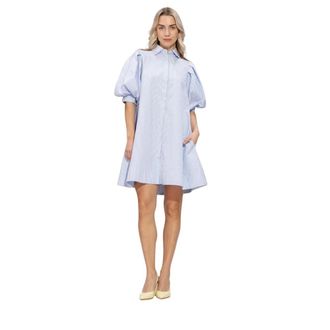 Notre-V Nv-Finley BIG Mini Kleid - - Dresses - Damen - Blau - XL