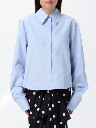Sportmax Chemise pliss&eacute;e relaxed fit en coton &agrave; &eacute;paules tombantes