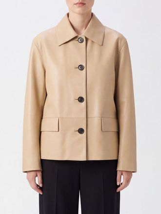 Toteme Einreihige Kurzjacke von aus Lammleder mit klassischem Kragen