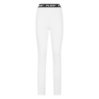 Philipp Plein Denim Super High Waist Legging - - Trousers - Damen - Wei&szlig; - W28