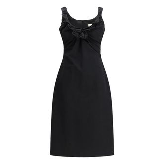 Magda Butrym Robe sans manches &agrave; encolure drap&eacute;e - Femme - Robes - Noir - Taille: 38 FR