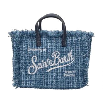 Saint Barth Vanity Mini Tweed - - Bags - Damen - Blau - ONE SIZE