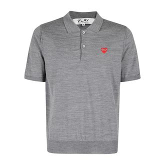 Comme Des Gar&ccedil;ons Homme, Tops, Gris, Taille: XL Polo Red Emblem