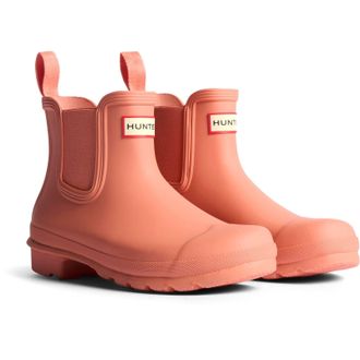 Hunter Original Chelsea Gummi-Damenstiefel in Terracotta