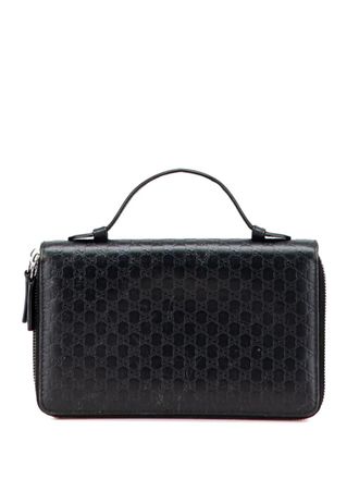 Gucci portefeuille Microguccissima Zip Around Wallet (2000-2015) - Noir