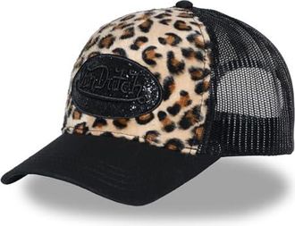 Von Dutch Casquettes pour homme - Casquette incurv&eacute;e avec logo classique l&eacute;opard et camouflage blanc, casquette d&eacute;t&eacute; pour femme