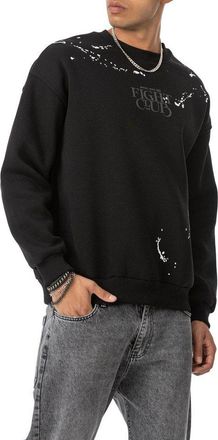 Red Bridge Sweatshirt by Spruce Oversized mit Print Rundhals Streetwear