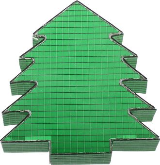 BESPORTBLE Glas Disco Weihnachtsbaum 12X12X3cm Kleiner Spiegelnder Tischweihnachtsbaum aus Glas Festliche Deko f&uuml;r Zuhause B&uuml;ro und Kaminsims