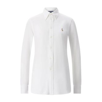 Polo Ralph Lauren Femme, Blouses et Chemises, Blanc, Taille: 36 FR Knit Oxford Shirt