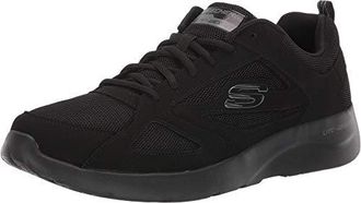 Skechers Mens Dynamight 2.0-fallford Trainers, Black (Black Leather/Mesh/Pu/Trim Bbk), 10.5 UK (45.5 EU)