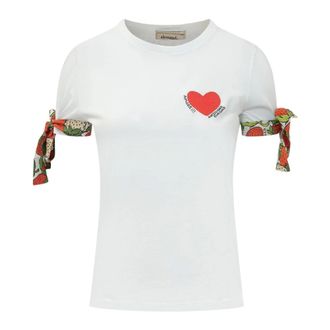 Alessandro Enriquez Femme, Tops, Blanc, Taille: 42 FR B.co Ricamo Cuore