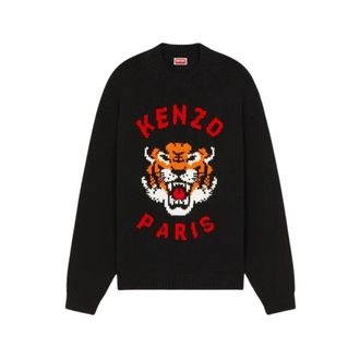 Kenzo Lucky Tiger Pullover - - Knitwear - Herren - Schwarzk - XL