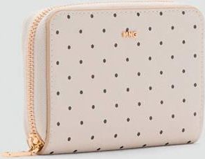 Mango Portefeuille &agrave; pois blanc cass&eacute; - Femme - Taille unique - MANGO