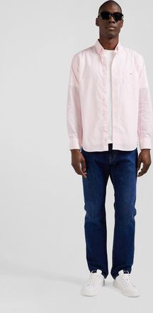 Eden Park Chemise Ray&eacute;e En Coton Rose Coupe Regular Jacquard