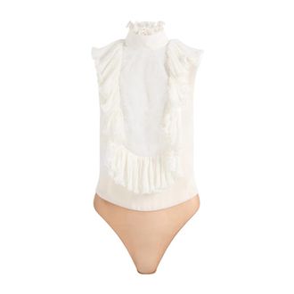 Elisabetta Franchi Body-Hemdbluse - - Tops - Damen - Wei&szlig; - XL