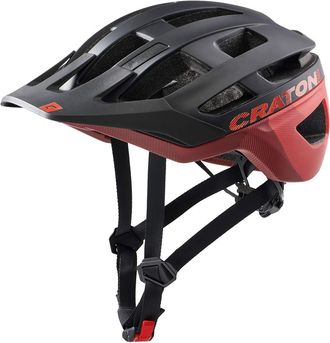 Cratoni Helmets AllRace Fahrradhelm, Schwarz-Rot, M-L 56-61