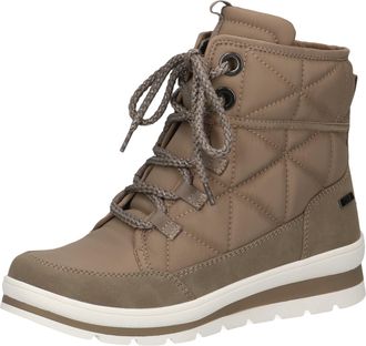 Caprice Damen Stiefeletten zum Schnüren Airmotion Plateau mit Reißverschluss Weite G, Braun (Mud Comb), 37.5 EU