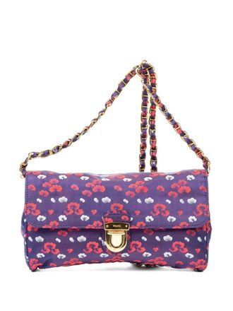 Prada sac port&eacute; &eacute;paule &agrave; fleurs - Violet