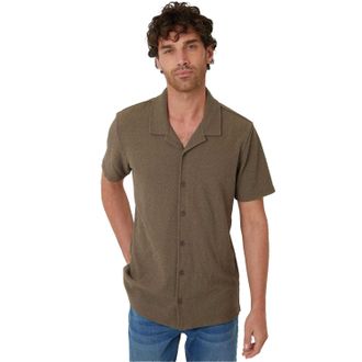 Threadbare Selkirk Hemd f&uuml;r Herren, leger (Khakigr&uuml;n)