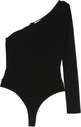 Patrizia Pepe Femme, Tops, Noir, Taille: 36 FR Sequin One-Shoulder Bodysuit