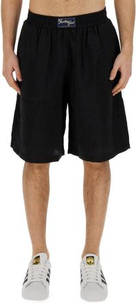 Family Fir$t Milano Logo-Detailed Bermuda Shorts - Black