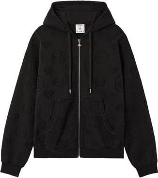 Casablanca Sweat zipp&eacute; ample brod&eacute; &agrave; capuche